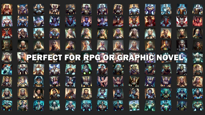 400 Fantasy Hero Portraits Vol. 2 - Buy 2D Game Assets for Developers ...